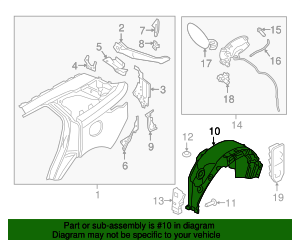 Genuine OEM Wheelhouse Liner Part# LR152389 Fits 2018-2023 Land Rover ...