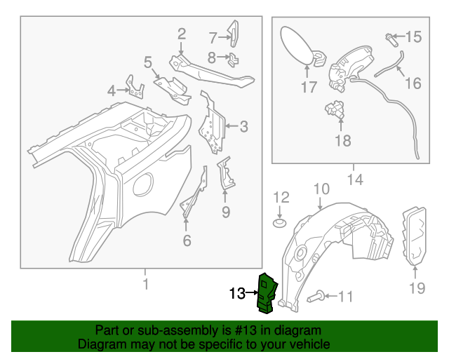 Genuine OEM Wheelhouse Liner Insulator Part# LR092634 Fits 2018-2023 ...