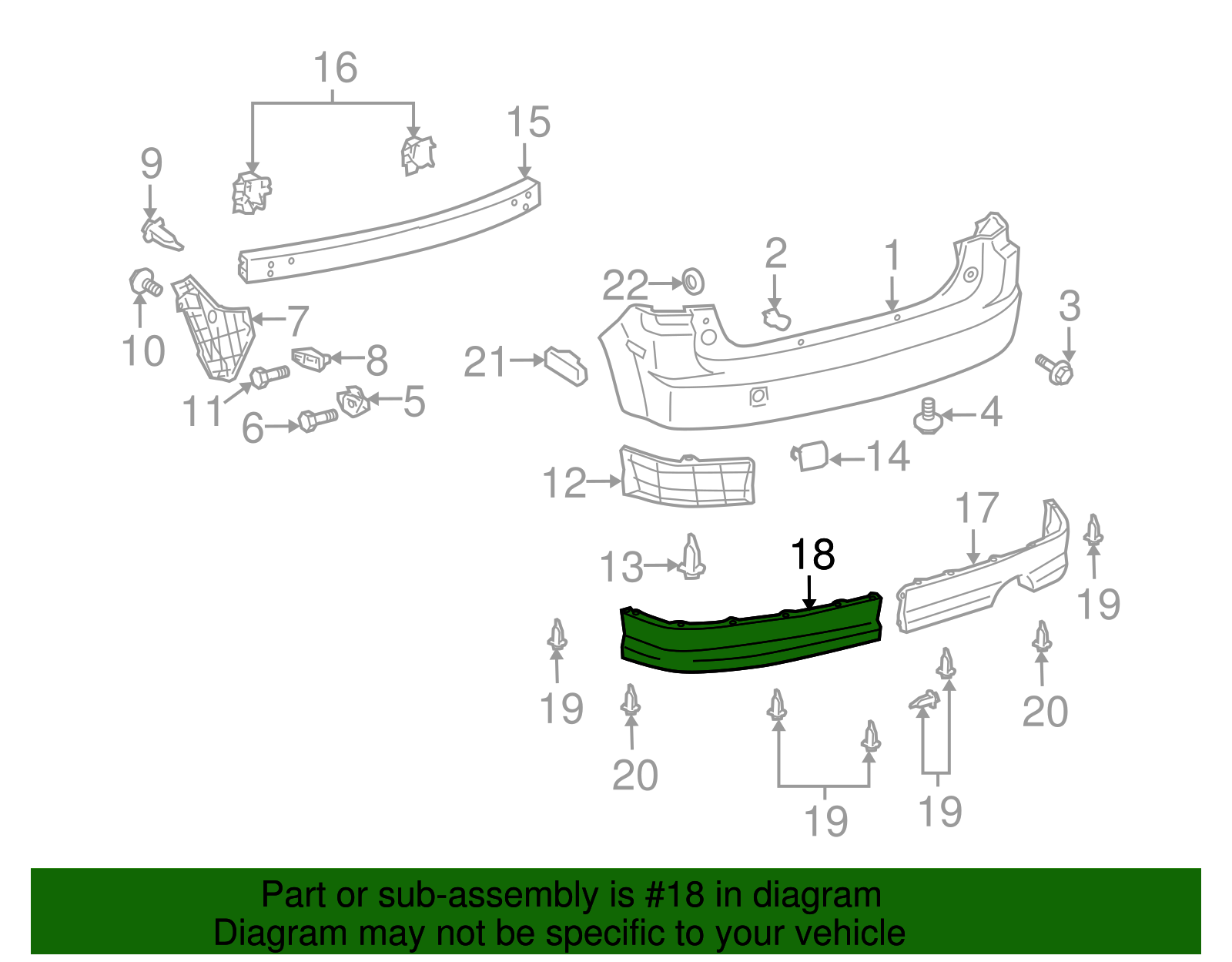 52162-52905 - Rear Spoiler 2004-2006 Scion xB | Longo Toyota Parts