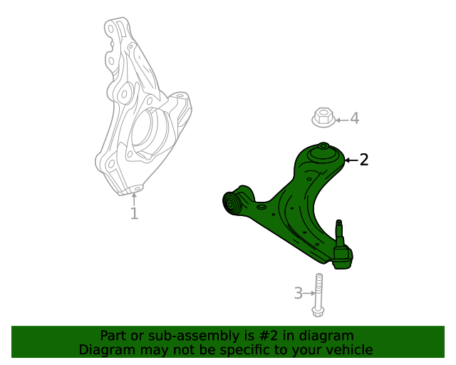 42762057 GM Front Passenger Side Lower Control Arm | GM Parts Store
