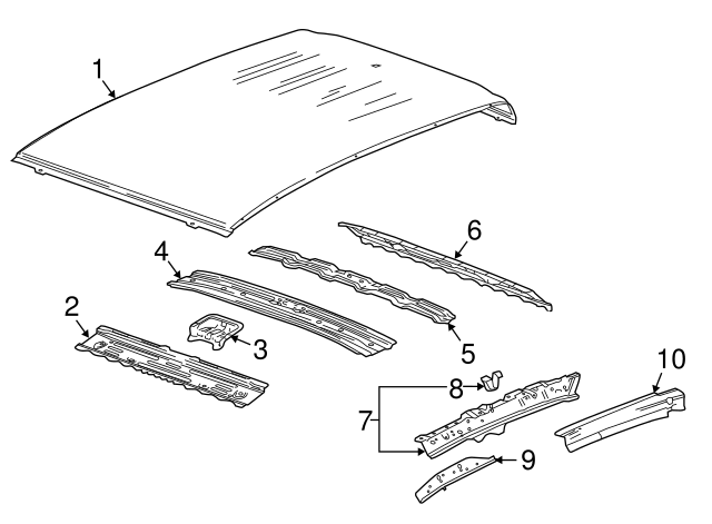 22904243 - Passenger Side Roof Outer Side Rail 2015-2022 GM | Gateway ...