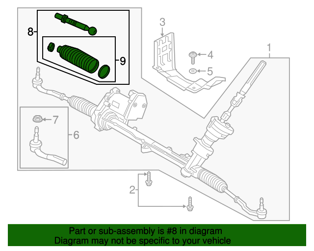 2016-2022 Volvo Inner Tie Rod 31429234 | TascaParts.com