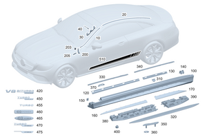 167-690-59-09 - Trim Strip | Buy Mercedes Parts Now