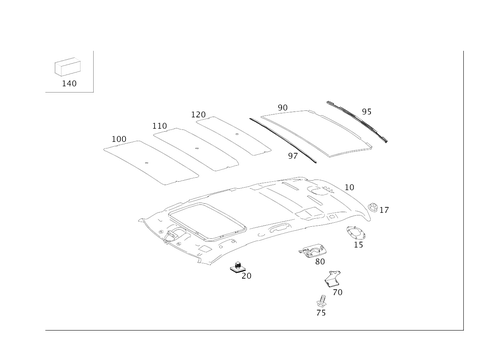 Headliner for 2009 Mercedes-Benz ML320 | MB Parts Center