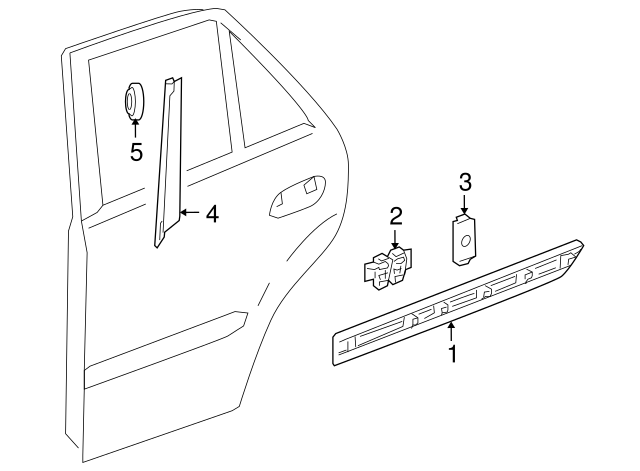 008-988-63-78 - Body Side Molding Clip 1998-2012 Mercedes-Benz ...