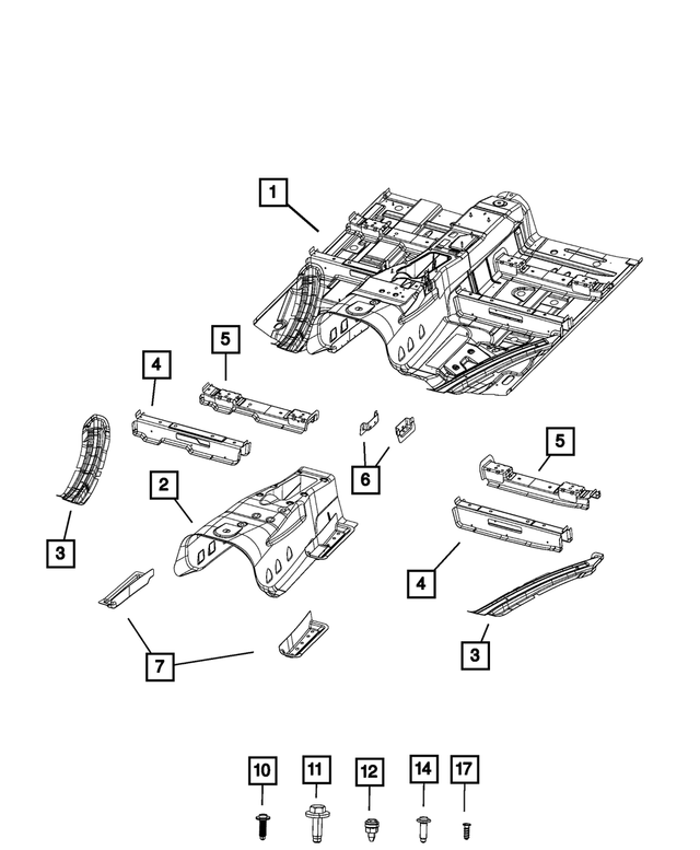 2007-2025 Mopar Hex Head Screw And Washer 6104444AA | Mopar eStore