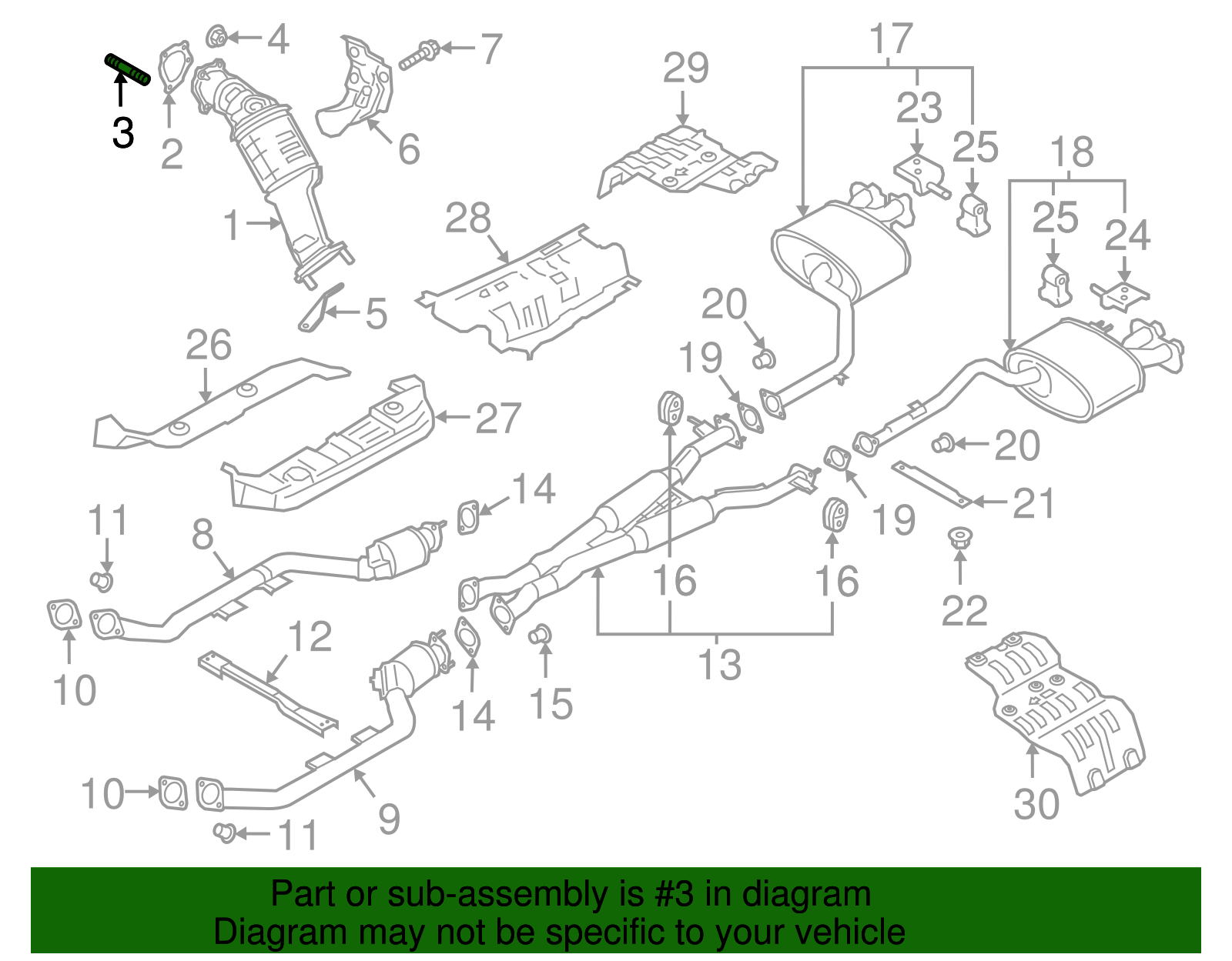 28515-2A100 - Converter Stud 2016-2023 Kia | Kia.Parts Store