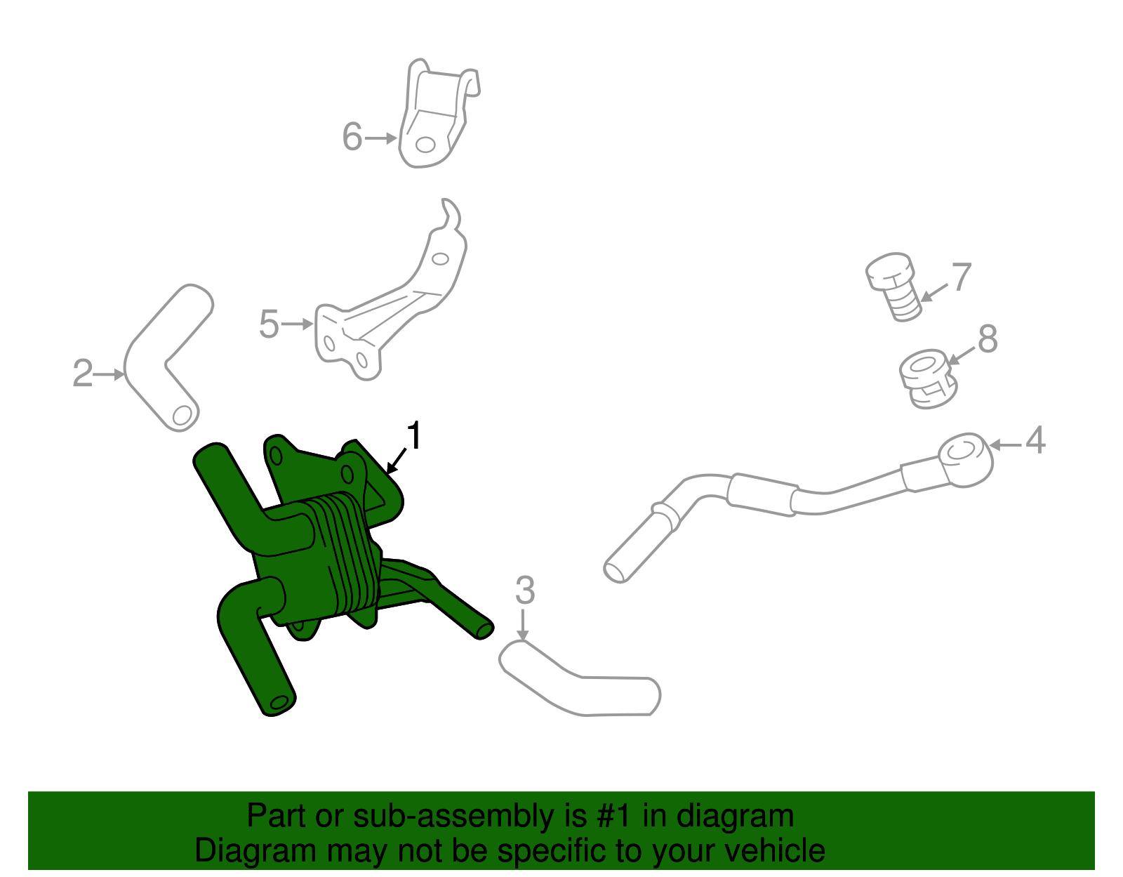 2018-2025 Toyota Oil Cooler G125A-33010 | Toyota Parts Center
