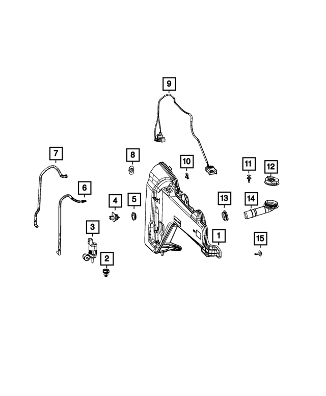 2021-2023 Jeep Windshield Washer Reservoir 68518757AA | OEM Parts Online