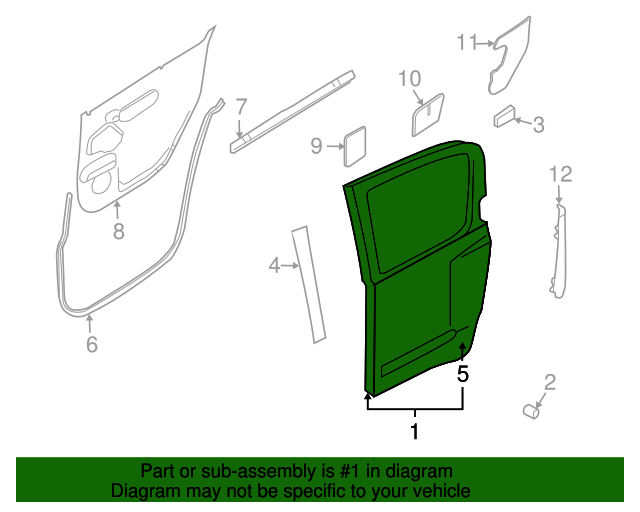 2004-2015 Nissan Door Shell - Passenger Side (RH) H2100-ZQ3MA ...