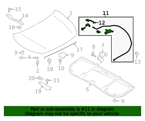 57330FL022 - Hood Release Cable 2018-2023 Subaru Crosstrek | AutoNation ...