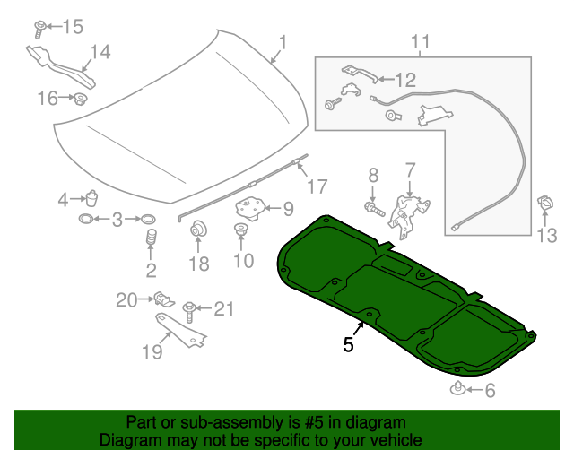2018-2021 Subaru Crosstrek Insulator 90815FL410 | QuirkParts