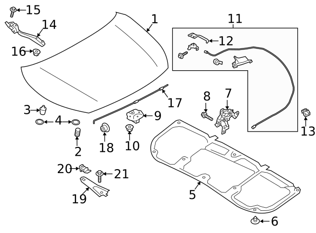 57330FL022 - Hood Release Cable 2018-2023 Subaru Crosstrek | AutoNation ...