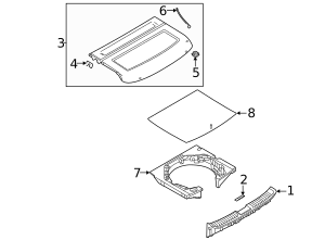 2020-2023 Mazda CX-30 Cargo Cover DGH9-68-310-02 | OEM Parts Online
