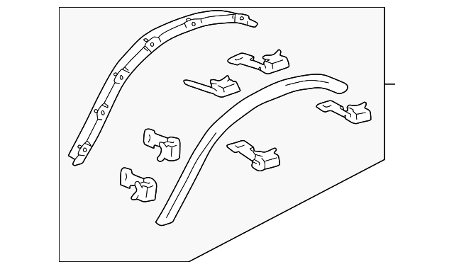 Genuine Toyota Wheel Opening Molding part# 75087-35020 for 1996-2002 ...
