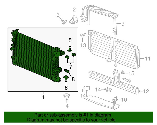 2023 Chevrolet Equinox Radiator 84989891 GM | GMPartsDirect.com