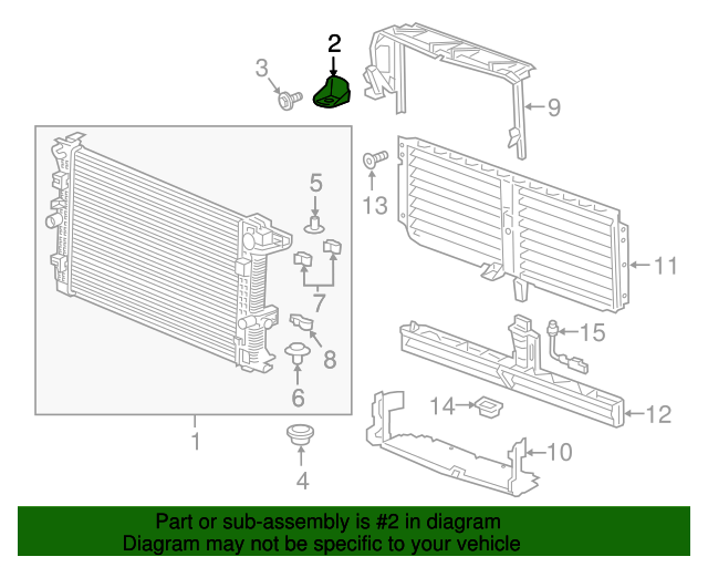 2022 Chevrolet Equinox F Bracket (Replaces Part Number 84164531 ...