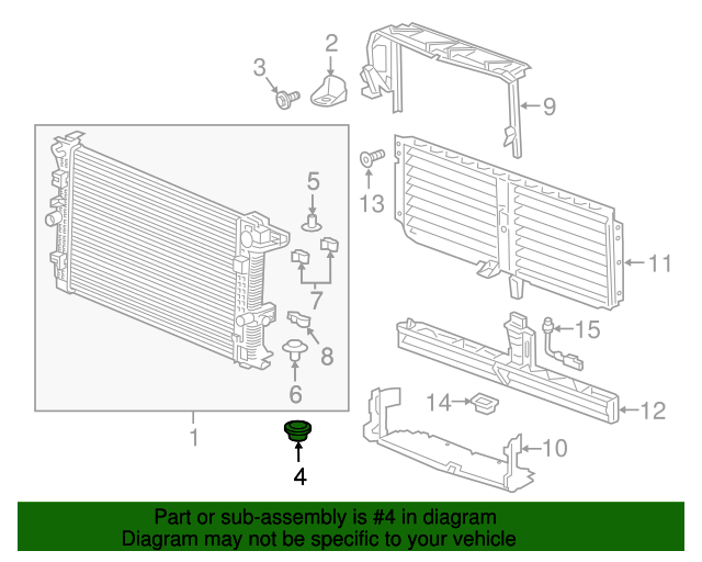 2019-2023 GM Radiator Lower Insulator 84961973 | GM Parts Center