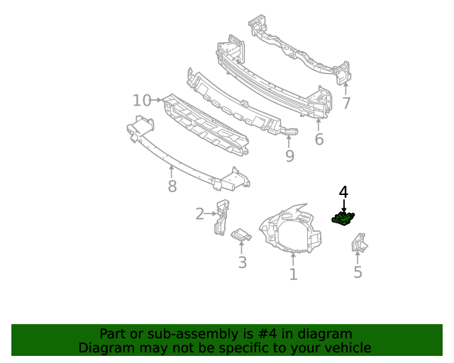 2022-2024 Mitsubishi Outer Support 6400A327 | Mitsubishi Parts Warehouse