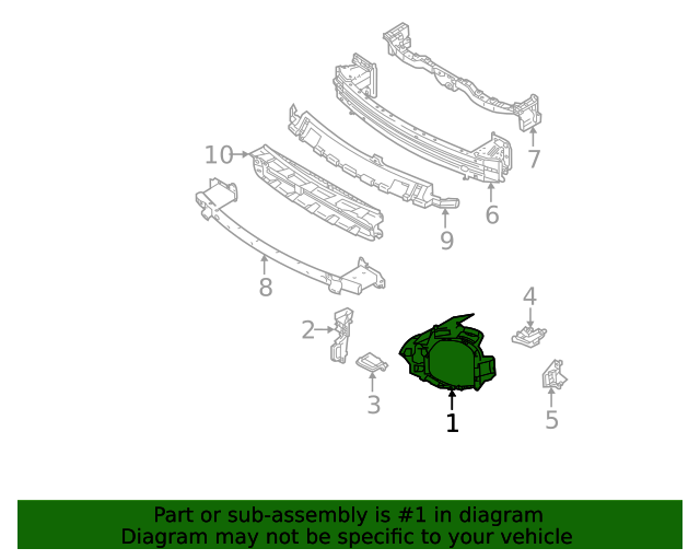 6400J896 - Headlamp Bracket 2022-2024 Mitsubishi | Mitsubishi Direct Parts