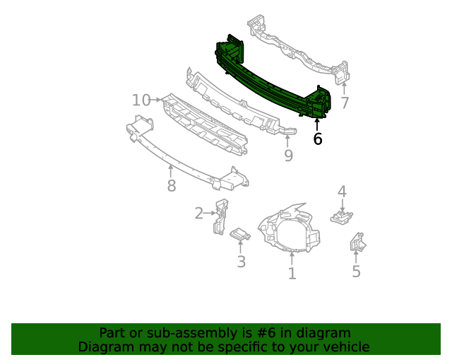 6400L447 - Impact Bar 2022-2024 Mitsubishi | Mitsubishi Direct Parts