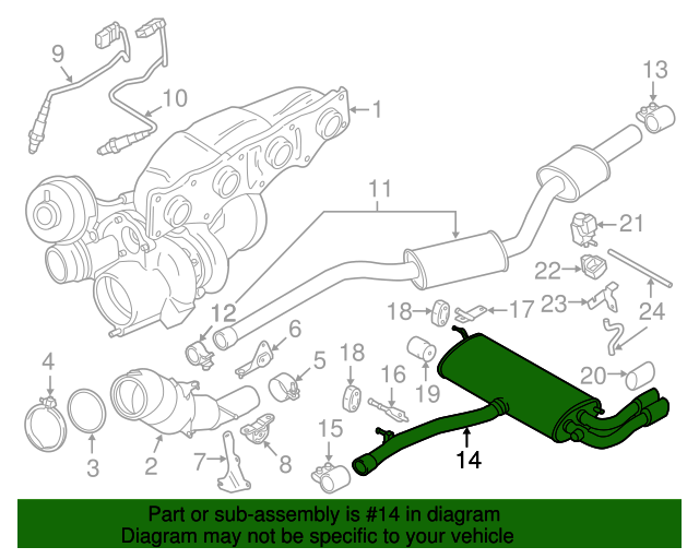 Genuine BMW 18-30-7-646-025 | Rear Muffler | FREE Shipping on Most ...