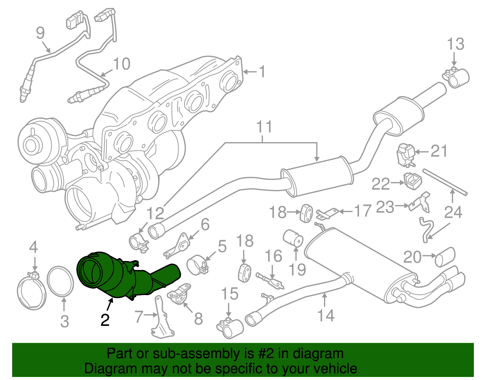 18-32-7-646-432 - Catalytic Converter - 2013-2018 BMW | BMWPartsHub