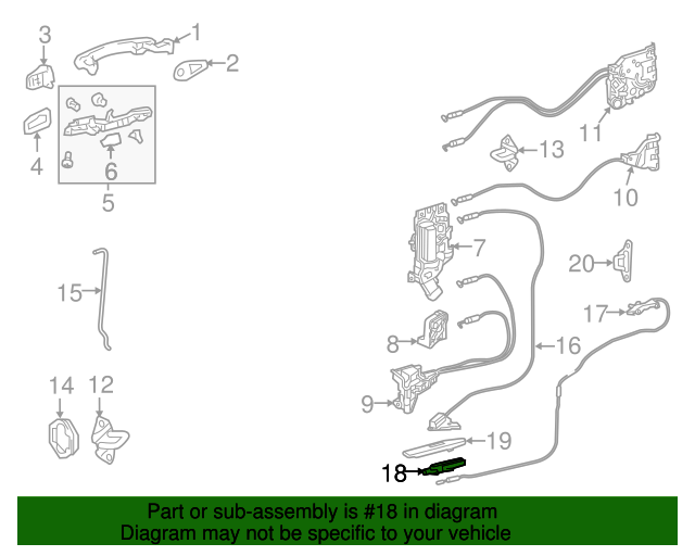 2004-2020 Toyota Sienna Stopper 69409-08020 | Toyota Parts Center