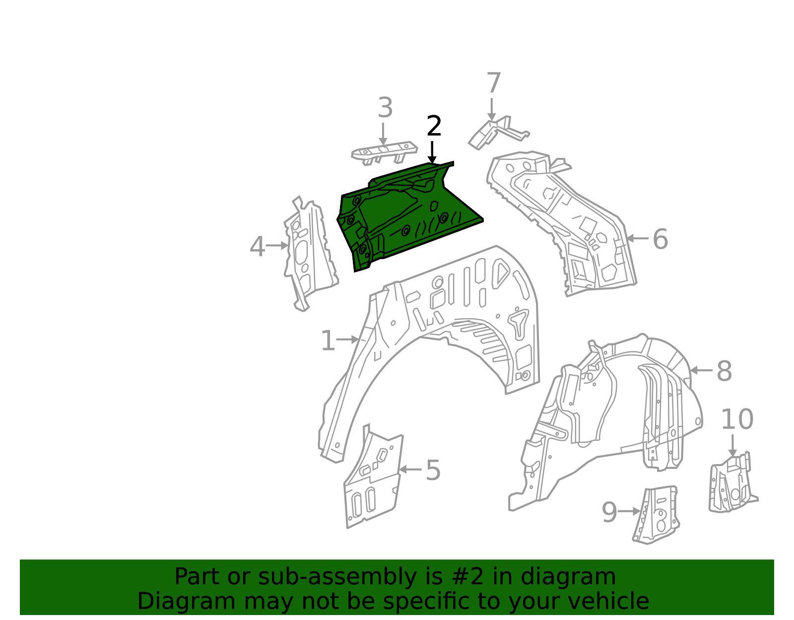 84526310 - Passenger Side Quarter Panel 2019-2025 Chevrolet Blazer ...