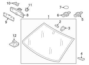 2015-2021 Volkswagen Rain Sensor Retainer 8U0-955-609 | OEM Parts Online