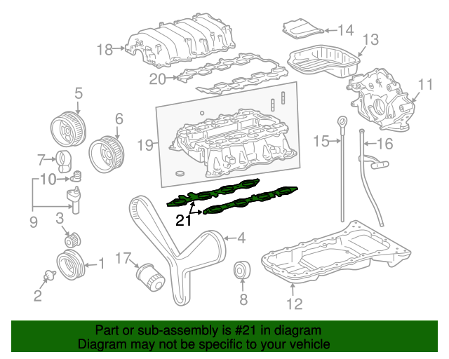 2005-2009 Lexus Manifold Gasket 17171-50030 | OEM Vehicle Parts