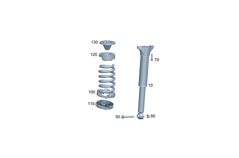 Rear Suspension Strut and Suspension Strut Mount for 2017 Mercedes-Benz ...