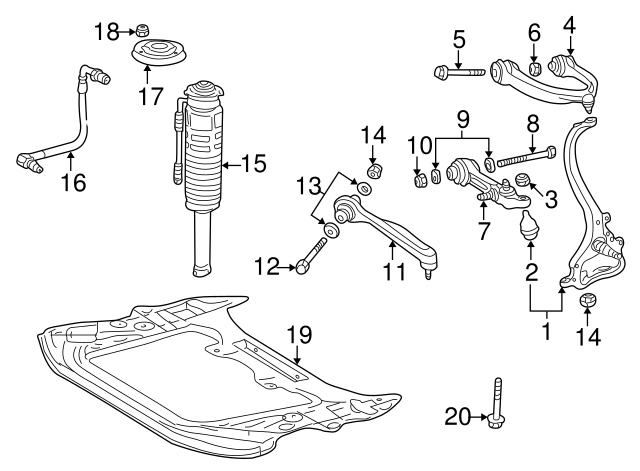 2000-2006 Mercedes-Benz Suspension Control Arm 215-330-07-07 ...