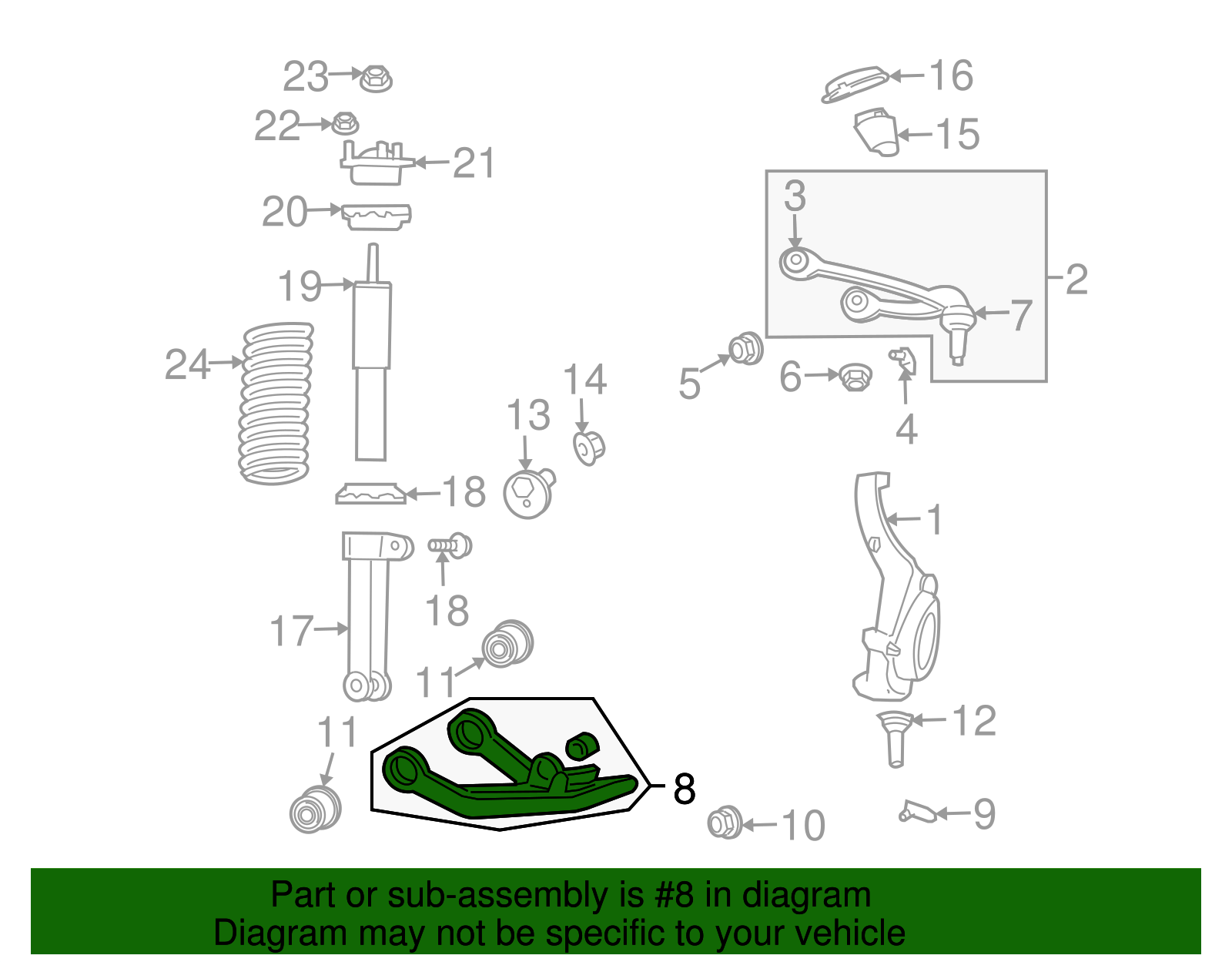 2007-2012 Mopar Arm 52109987AH | Mopar Parts Canada