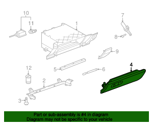 423-858-134-B-6PS - Glove Box Door 2008-2015 Audi R8 | AutoNationParts.com
