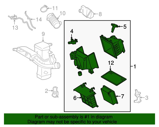 OEM 2015-2016 Toyota Sienna Air Cleaner Body Part # 17700-0P096 ...