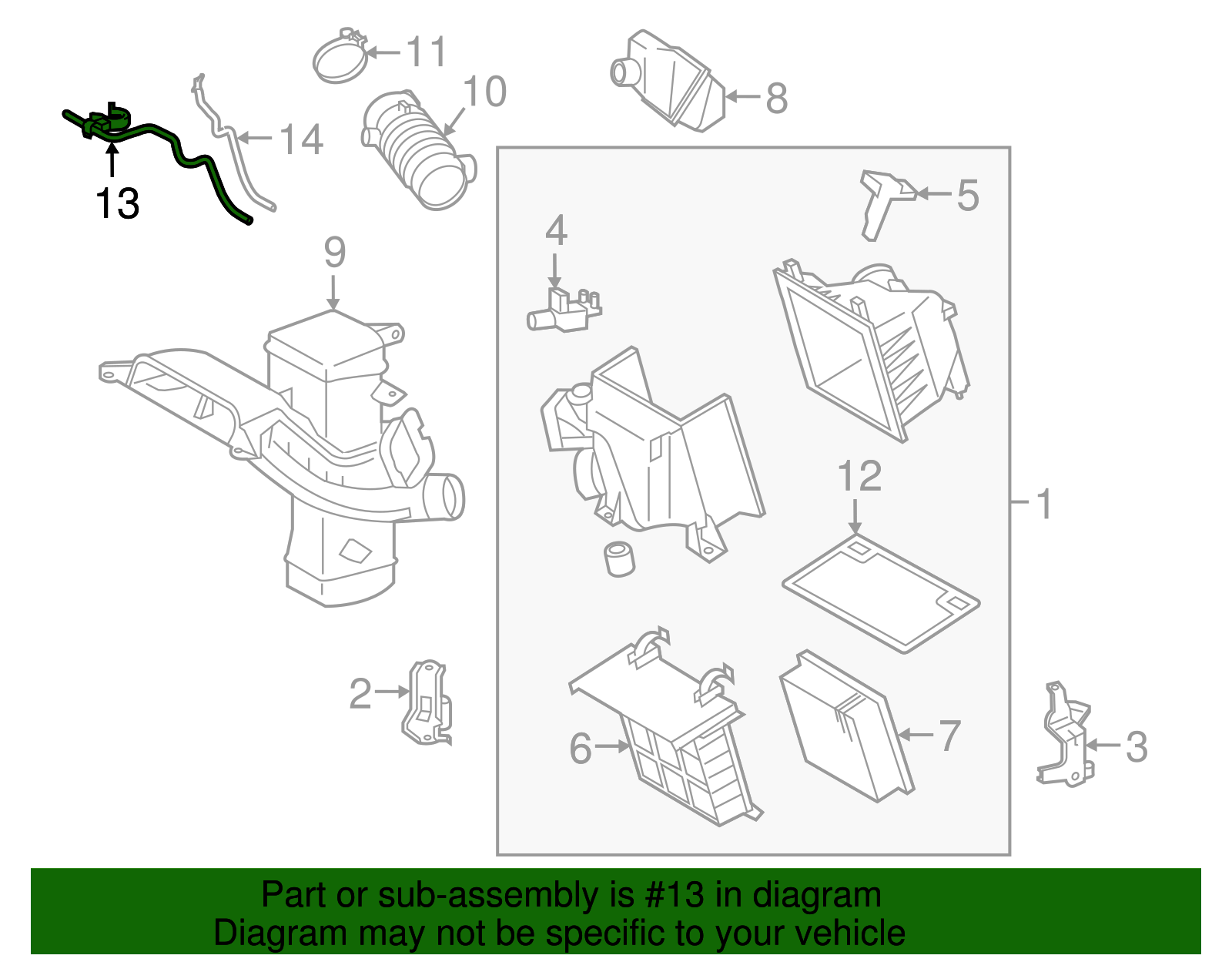 2015-2016 Toyota Sienna 2015-2016 Toyota Sienna - Vacuum Hose 17308 ...