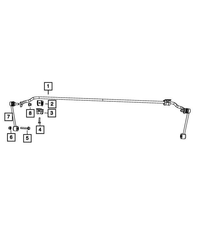 2018-2024 Jeep Wrangler Rear Suspension Stabilizer Bar 68247953AA ...