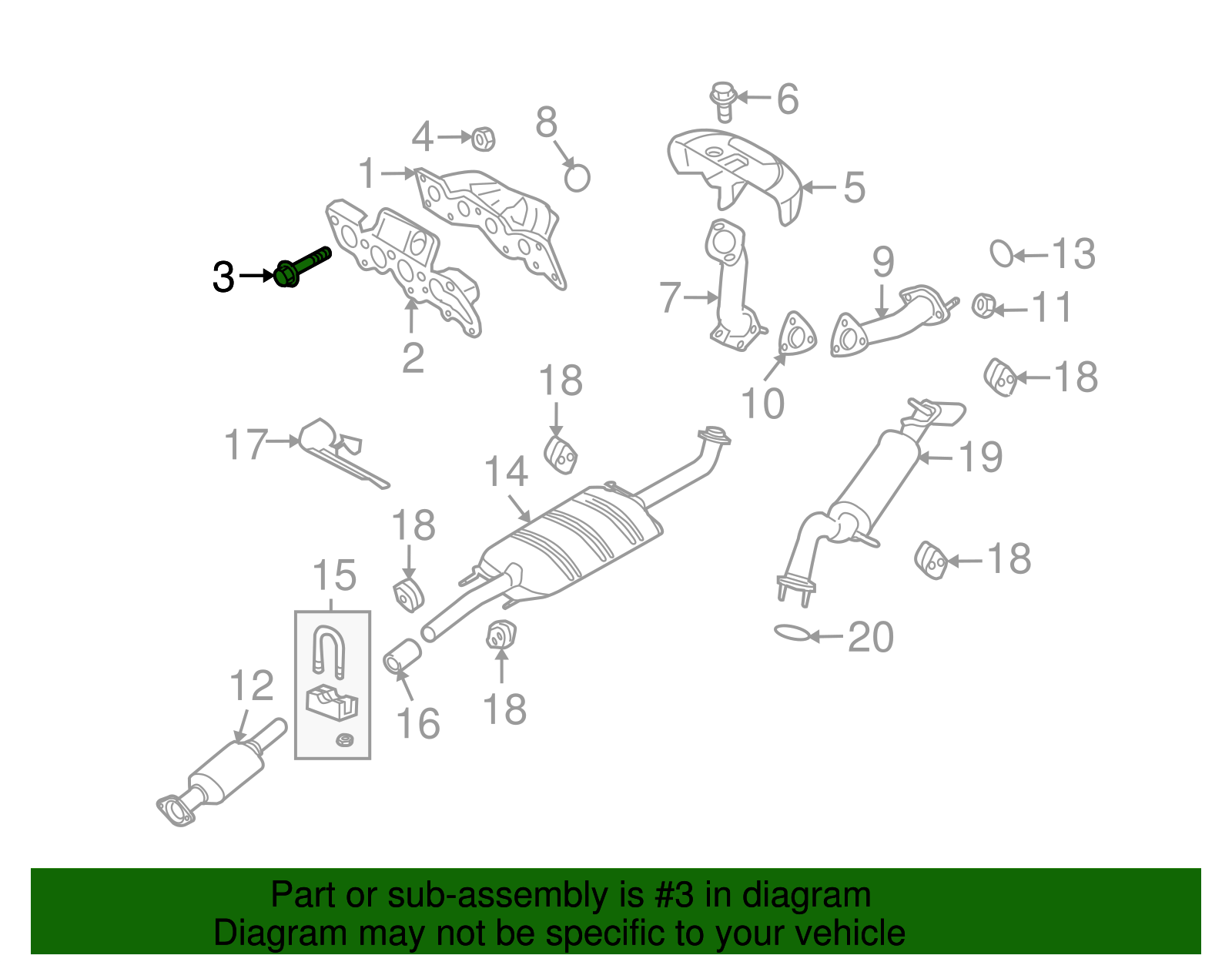 2001-2025 Ford Mnfd W/Converter Stud W704474-S437 | Ford Parts Center