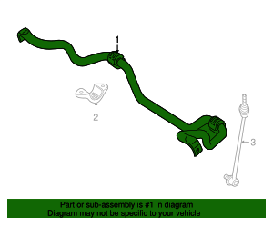 221-323-17-65 - Suspension Stabilizer Bar 2007-2013 Mercedes-Benz ...