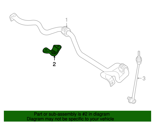 221-323-00-40 - Stabilizer Bar Bracket 2007-2014 Mercedes-Benz ...