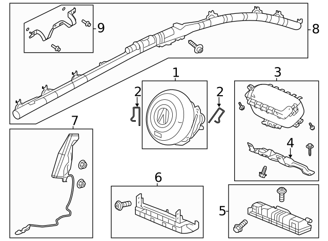 78965-TGV-A82 - Knee Inflator Module 2021-2023 Acura TLX | My Acura Parts