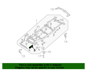 2010-2012 Nissan Pathfinder Rail End - Driver's Side (LH) E0171-ZS0HA ...