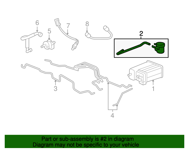 2004-2017 GM Vapor Canister Vent Hose 20907779 | TascaParts.com