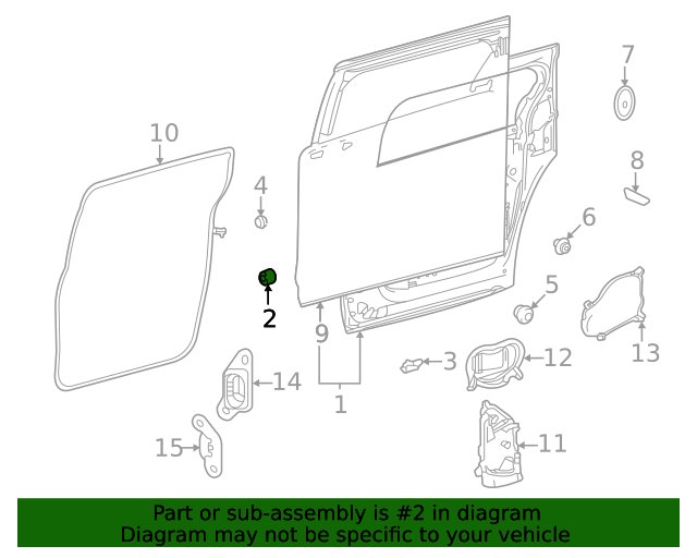 90541-12013 - Door Shell Bumper - 2021-2023 Toyota Sienna | OEM Genuine ...