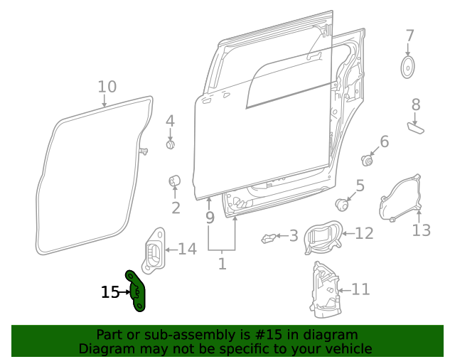 2021-2022 Toyota Sienna Sliding Door Bumper Stop 69046-08030 | Toyota ...