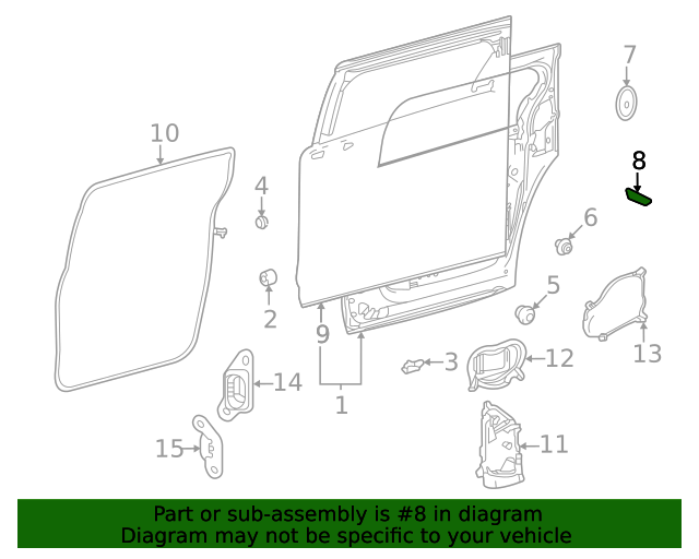 2021-2024 Toyota Sienna Door Shell Protector 58743-08020 | OEM Parts Online