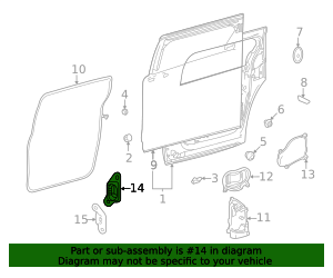 69415-08040 - Sliding Door Bumper Stop - 2021-2023 Toyota Sienna ...