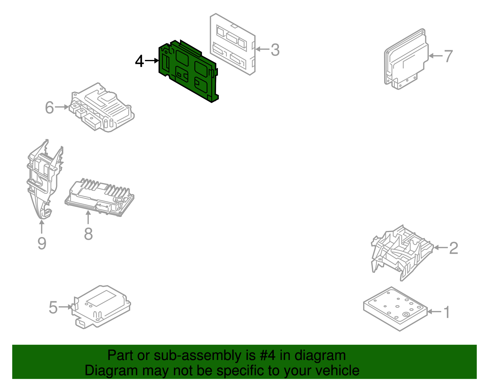 2012-2018 Audi Module Bracket 4G5-907-368 | TascaParts.com