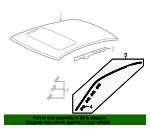2013-2017 Honda Accord Roof Molding 73153-T2A-A01 | Honda Factory Parts